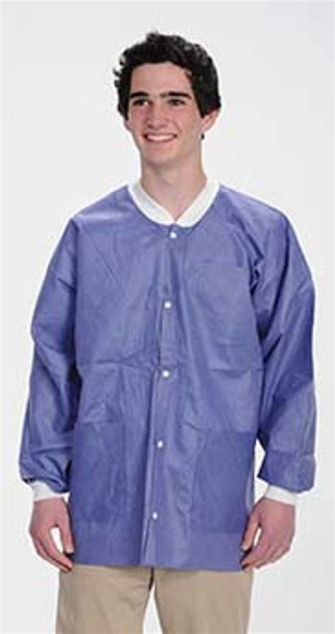 Valumax Extra Safe Autoclavable Lab Jacket Blueberry 2xl Hip Length Breathable 3 Pockets