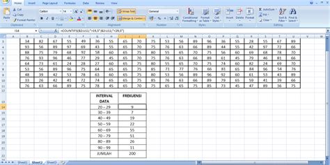 Cara Menghitung Dan Membuat Tabel Distribusi Frekuensi Di Excel Statistik Excel Youtube