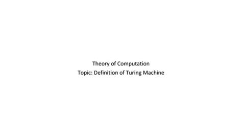 Turing Machine Ppt Programming Languages Computing