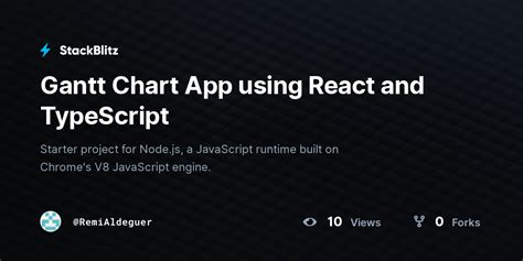 Gantt Chart App Using React And TypeScript StackBlitz