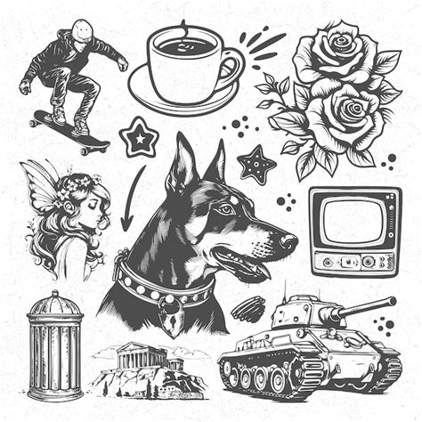 Premium Vector Awesome Scribble Hand Drawn Doodle Tattoo Element Vector