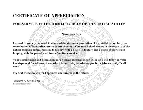 Dd Form 2542 Certificate Of Appreciation Legal Forms Printable