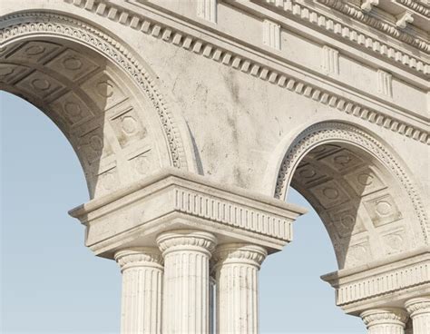 Premium Photo Realistic Background Architecture Classic Gate Render