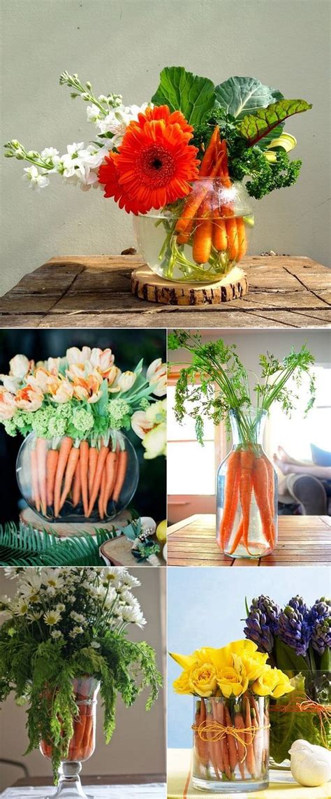 Easter Table A Carrot Bouquet Flower Arrangements Spring Easter