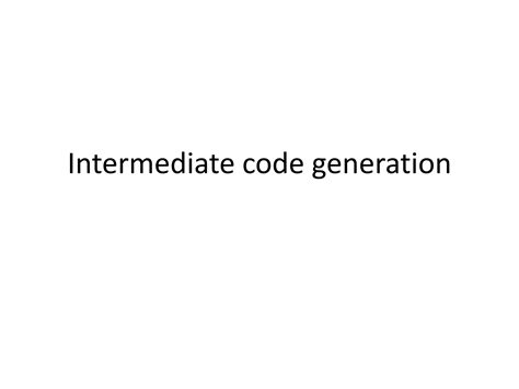 Intermediate Code Generation In Compiler Design Pdf Programming Languages Computing