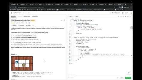 Leetcode 1370 Shortest Path To Get Food Youtube