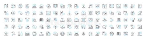 Network Analysis Vector Line Icons Set Network Analysis Topology Graph Structure