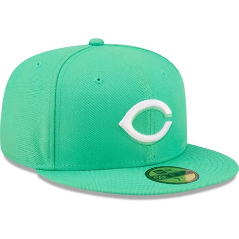 New Era Island Green White Logo Cincinnati Reds 59fifty Fitted Hat