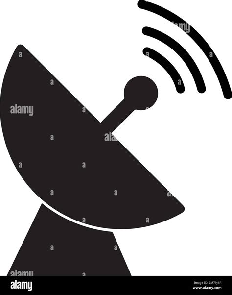 Satellite Dish Icon Over White Background Broadcasting Pictogram Vector Illustration Stock