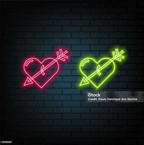 어두운 배경에 빛나는 효과가 있는 하트 형태의 네온 프레임 텅 빈 빛나는 테크노 배경 벡터 일러스트 레이 션 0명에 대한 스톡 벡터 아트 및 기타 이미지 Istock