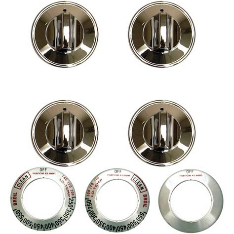 Range Kleen 16 Piece Replacement Knob Kit For 4 Knobs Gas Ranges
