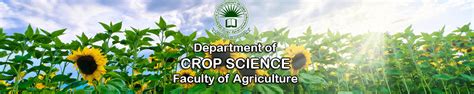 Department Of Crop Science Faculty Of Agriculture