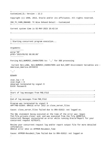 Tc Wise Onhand Detail Customized Download Free Pdf Oracle
