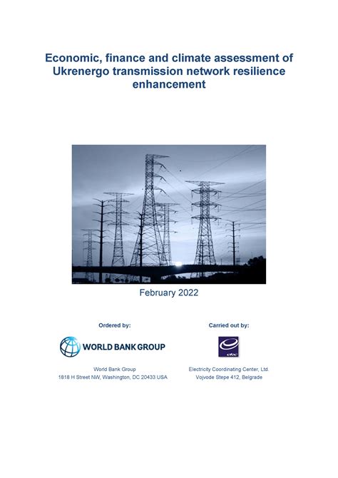 Economic Finance And Climate Assessment Of Ukrenergo Transmission Network Resilience