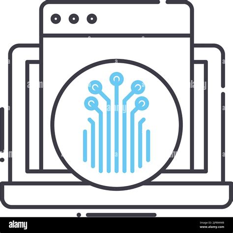 Information Development Line Icon Outline Symbol Vector Illustration Concept Sign Stock