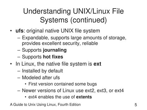 ppt a guide to unix using linux fourth edition powerpoint