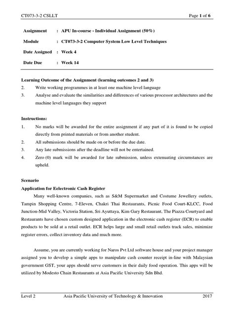 1 Apu Csllt Assignment Pdf Programming Language Documentation