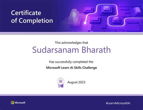 Sudarsanam Bharath On Linkedin Microsoftaiskillschallenge