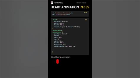 Heart Animation In Css Tutorjoes Css Tamil Css3 Youtube