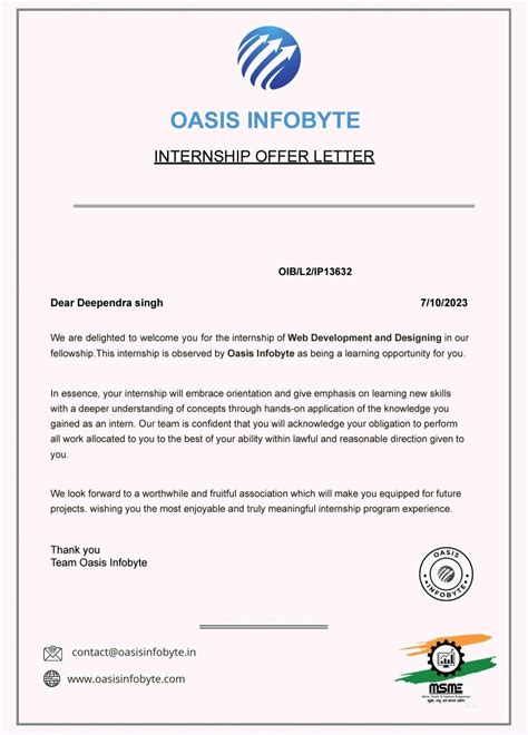 Deependra Singh On Linkedin Oasisinfobyte Webdevelopment Internship