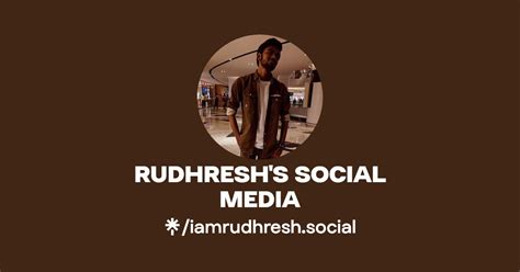 Rudhreshs Social Media Twitter Instagram Facebook Linktree