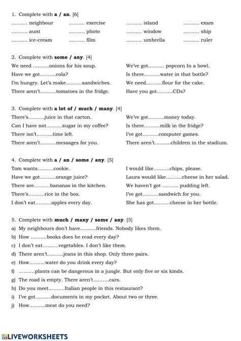 Quantifier Worksheet Learn English Words English Vocabulary Words Learning English Grammar