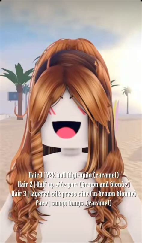 Pin By Dia Jam On Roblox Roblox Brown Hair Roblox Caramel Hair