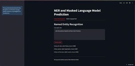 Nlp Machinelearning Streamlit Namedentityrecognition Huggingface