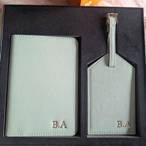 Personalized Leather Passport Holder And Personalized Luggage Tag Bridesmaid Ts Honeymoon