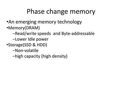 PPT Phase Change Memory Aware Data Management And Application PowerPoint Presentation ID 2391690