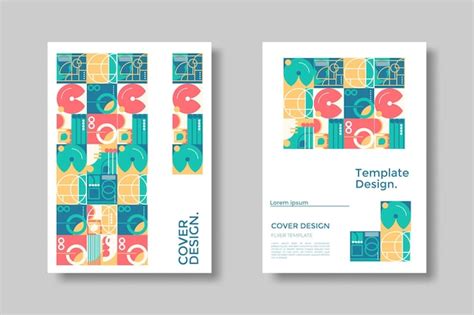 Free Vector Abstract Geometric Shapes Pattern Bauhaus Minimal Art Design Background Modern