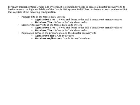 Highly Available Oracle Ebs System In Dell It Solution Insight Oracle E Business Suite On