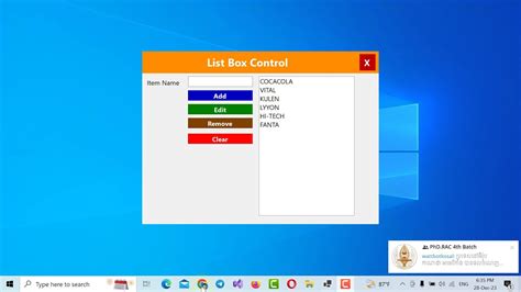 Vbnet Listbox Control Youtube