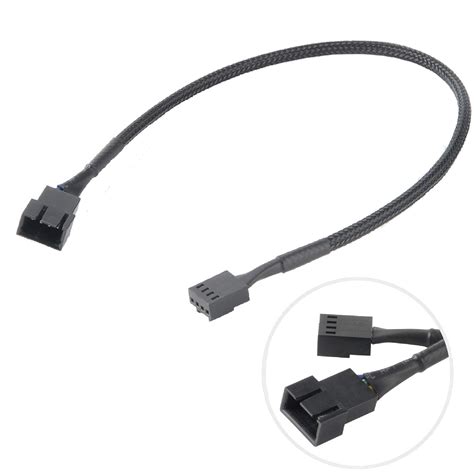 Akasa PWM Fan Extension Cable Pin Male To Female Connectors Compatible With PWM And Pin