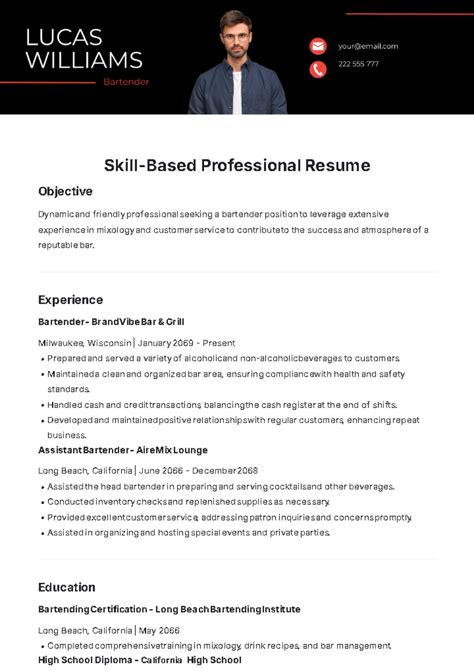 Free Skills Based Resume Templates To Edit Online And Download