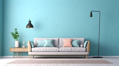 미니멀리즘 거실 편안한 소파 작업용 책상 밝은 파란색 벽과 나무 바닥 3d 렌더링 거실 집 집 꾸미기 벽 거실 배경 일러스트 및 사진 무료 다운로드 Pngtree