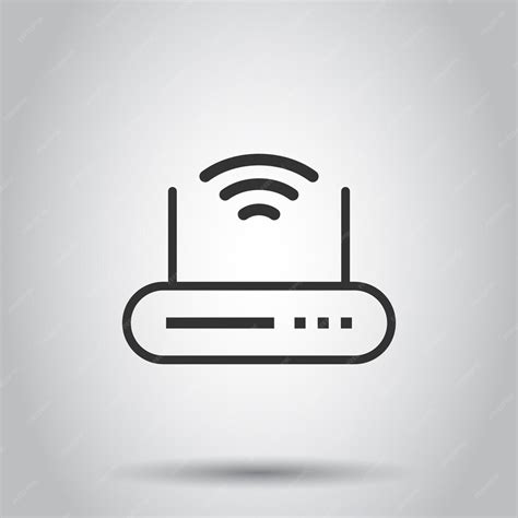 Premium Vector Wifi Router Icon In Flat Style Broadband Vector