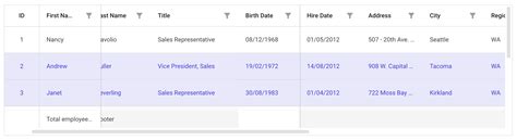 Frozen Columns And Selected Row Cause Visual Bug Radzenblazor