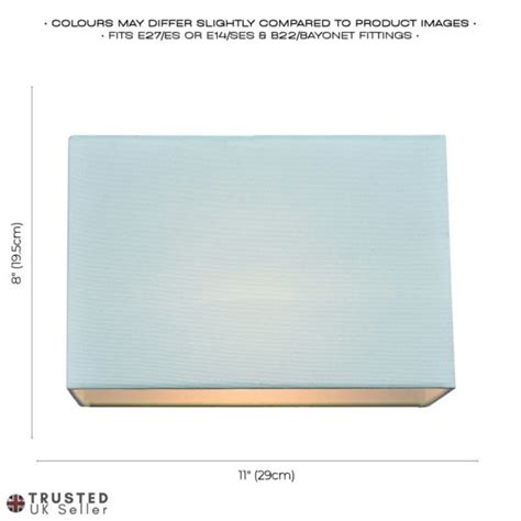 Contemporary And Stylish Soft Duck Egg Linen Fabric Rectangular Lamp