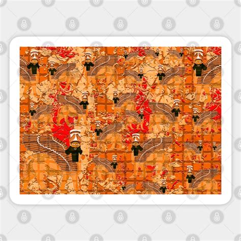 Lamassu Vector Art Winged Bull Lamassu Sticker Teepublic