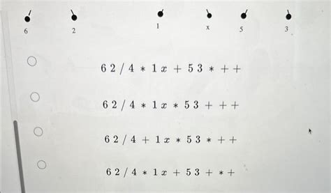 solved write in postfix notation of the mathematical