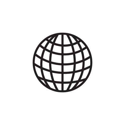 Simple Lined Globe Logo Icon 10348211 Vector Art At Vecteezy