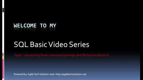 Connecting Mysql Server Using Command Propt And Mysql Workbench Youtube