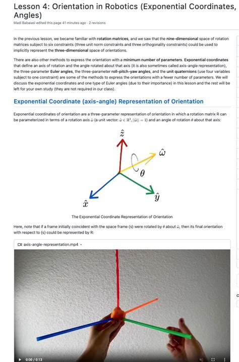 Madi Babaiasl On Linkedin Modernrobotics Robotics Orientations Exponentialcoordinates