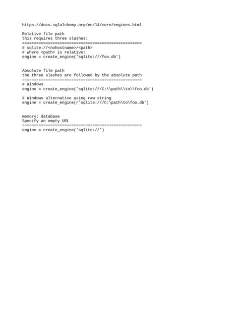 Sqlite Create Engine Pdf