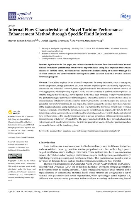 Pdf Internal Flow Characteristics Of Novel Turbine Performance