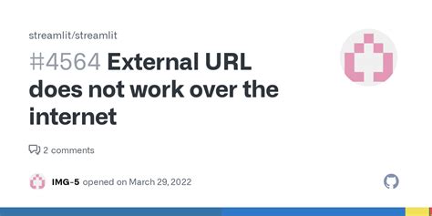 External Url Does Not Work Over The Internet · Issue 4564 · Streamlitstreamlit · Github