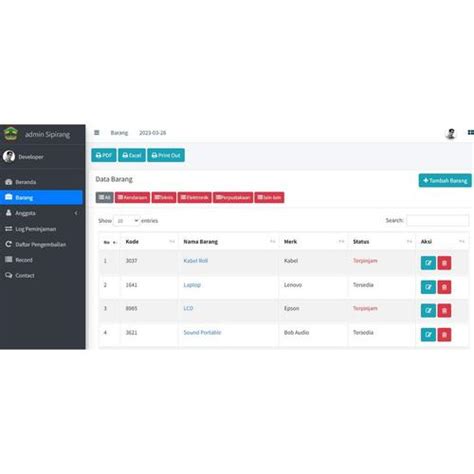 Jual Aplikasi Peminjaman Barang Asset Berbasis Web HANYA APLIKASI Kota Bandung Arthuran