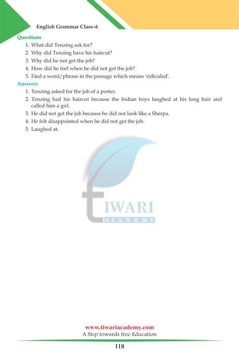 Class 6 English Grammar Chapter 28 Comprehension Unseen Passage Class 6 English Grammar Chapter 28 Comprehension Unseen Passage