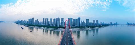 航拍武汉鹦鹉洲长江大桥风光 路桥建筑 建筑摄影 摄影 汇图网
